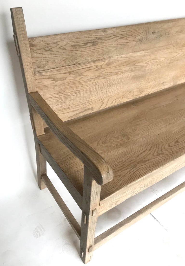 Custom Oak Bench For Sale at 1stDibs