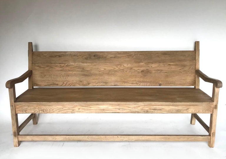 Custom Oak Bench For Sale at 1stDibs