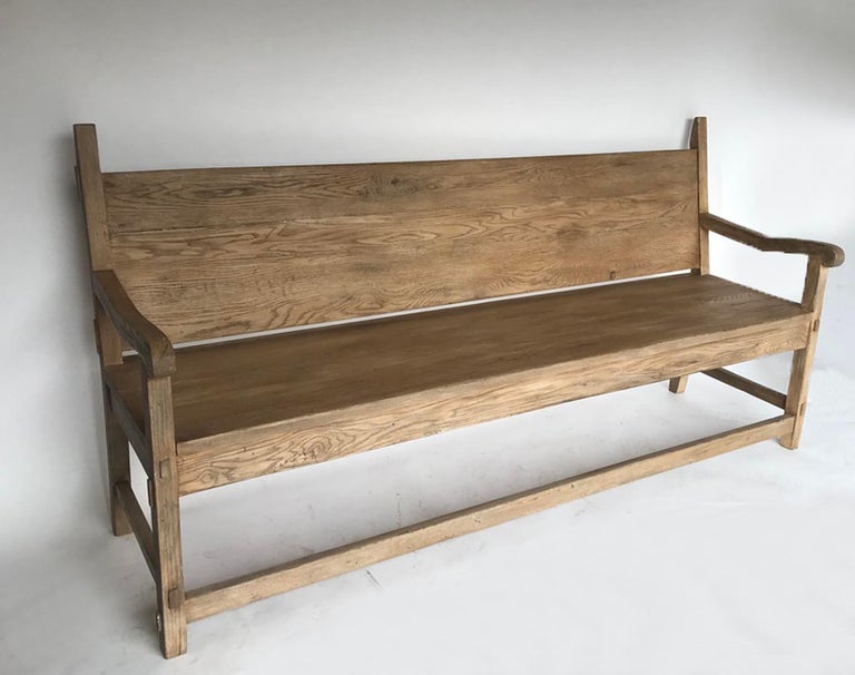 Custom Oak Bench For Sale at 1stDibs