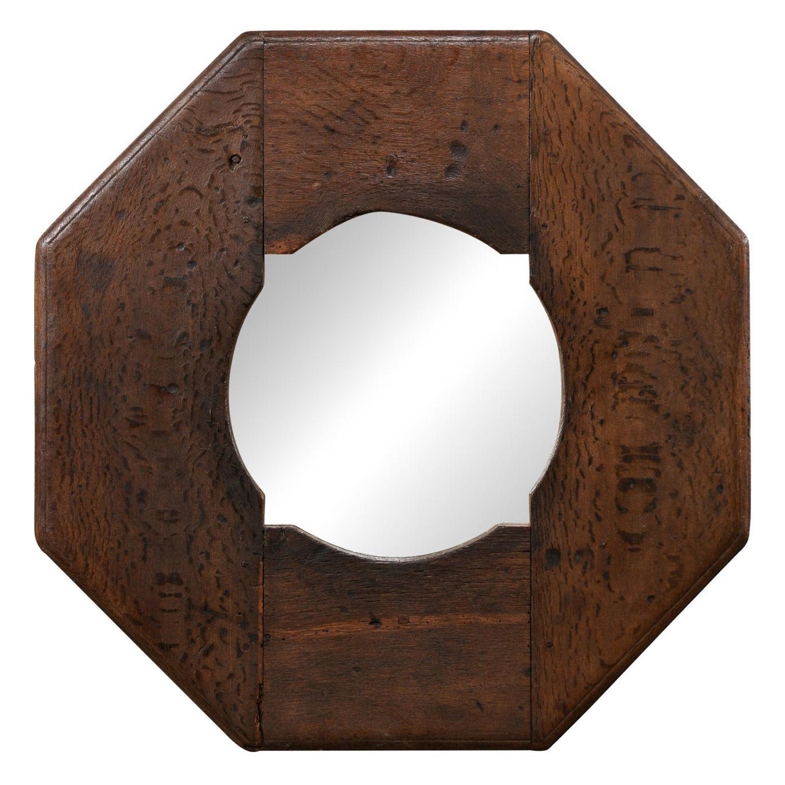 An Octagonal-Shaped Venetian Style Mirror with Beveled Surround at 1stDibs