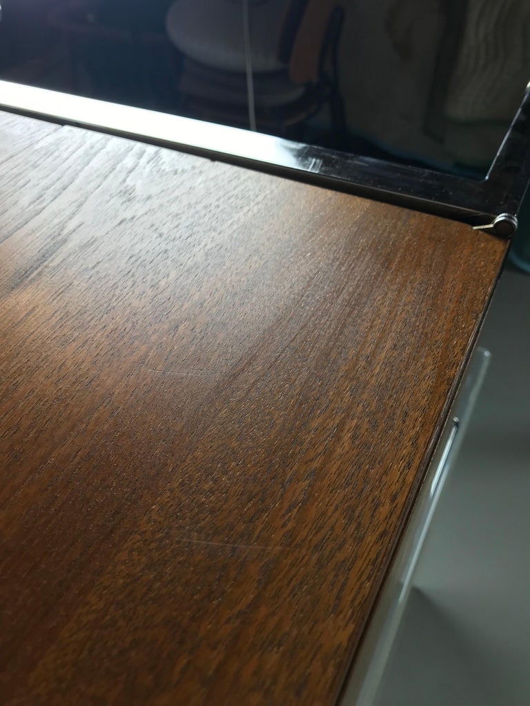 Knoll Armoire Cabinet in Teak and Chrome Custom Order Knoll Chest ...