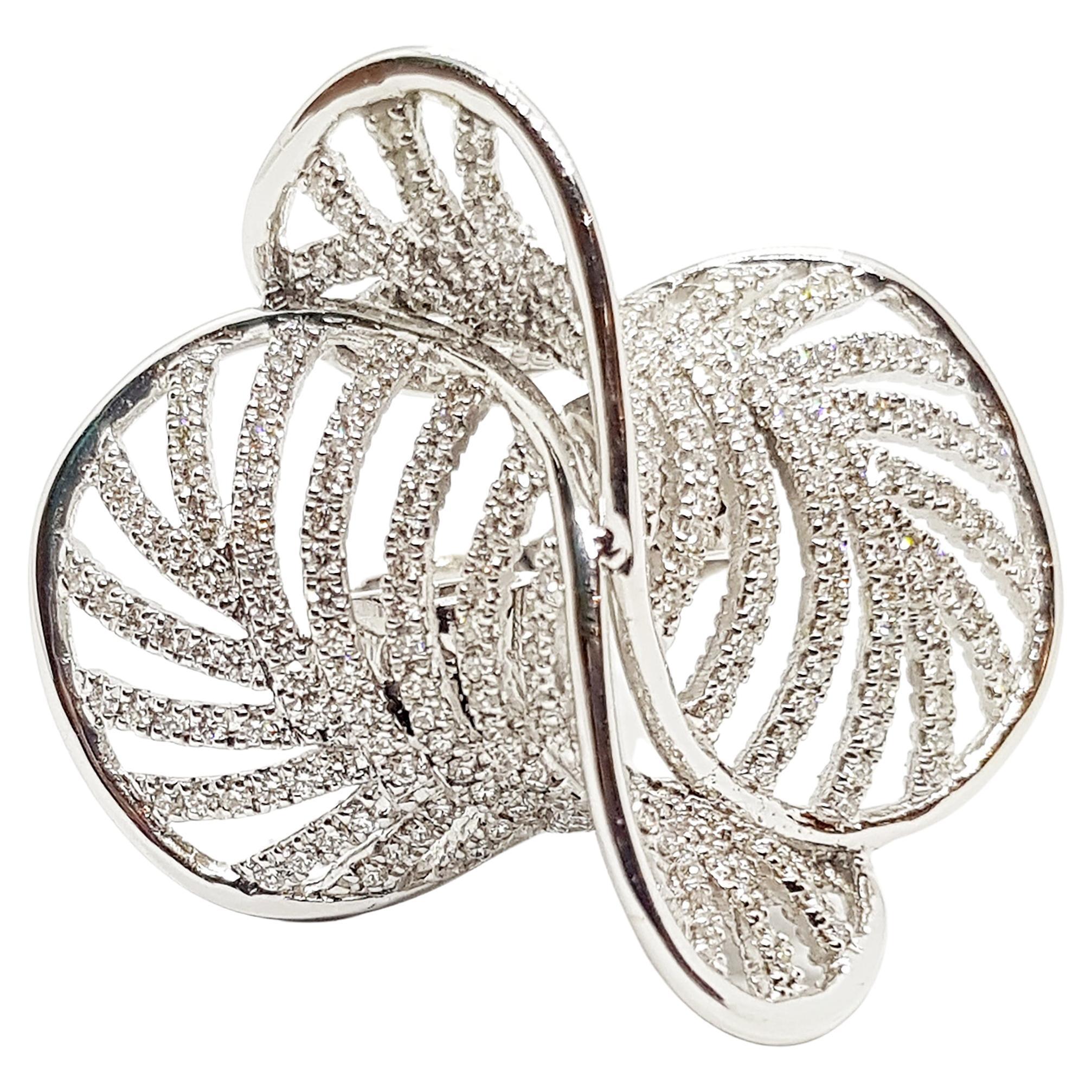 Custom Order Diamond Ring Set in 18 Karat White Gold Settings at 1stDibs