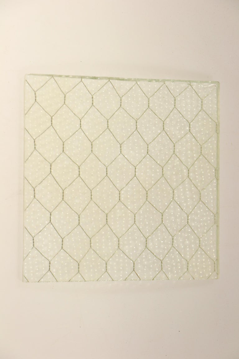 Custom Order for "T" 1920s 'Pebbled' Chicken Wire Glass For Sale at 1stDibs