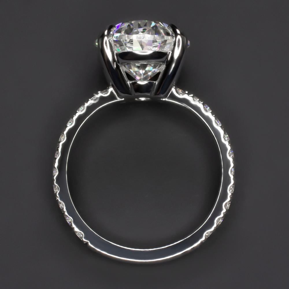 GIA Certified 8 Carat Oval Diamond Solitaire Ring For Sale at 1stDibs