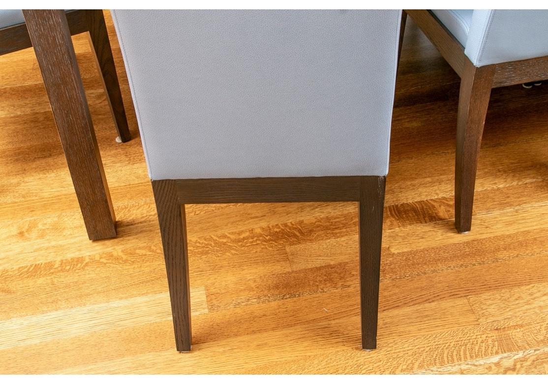 Custom Parsons Style Dining Table W/ 10 Christian Liaigre Leather Bison ...