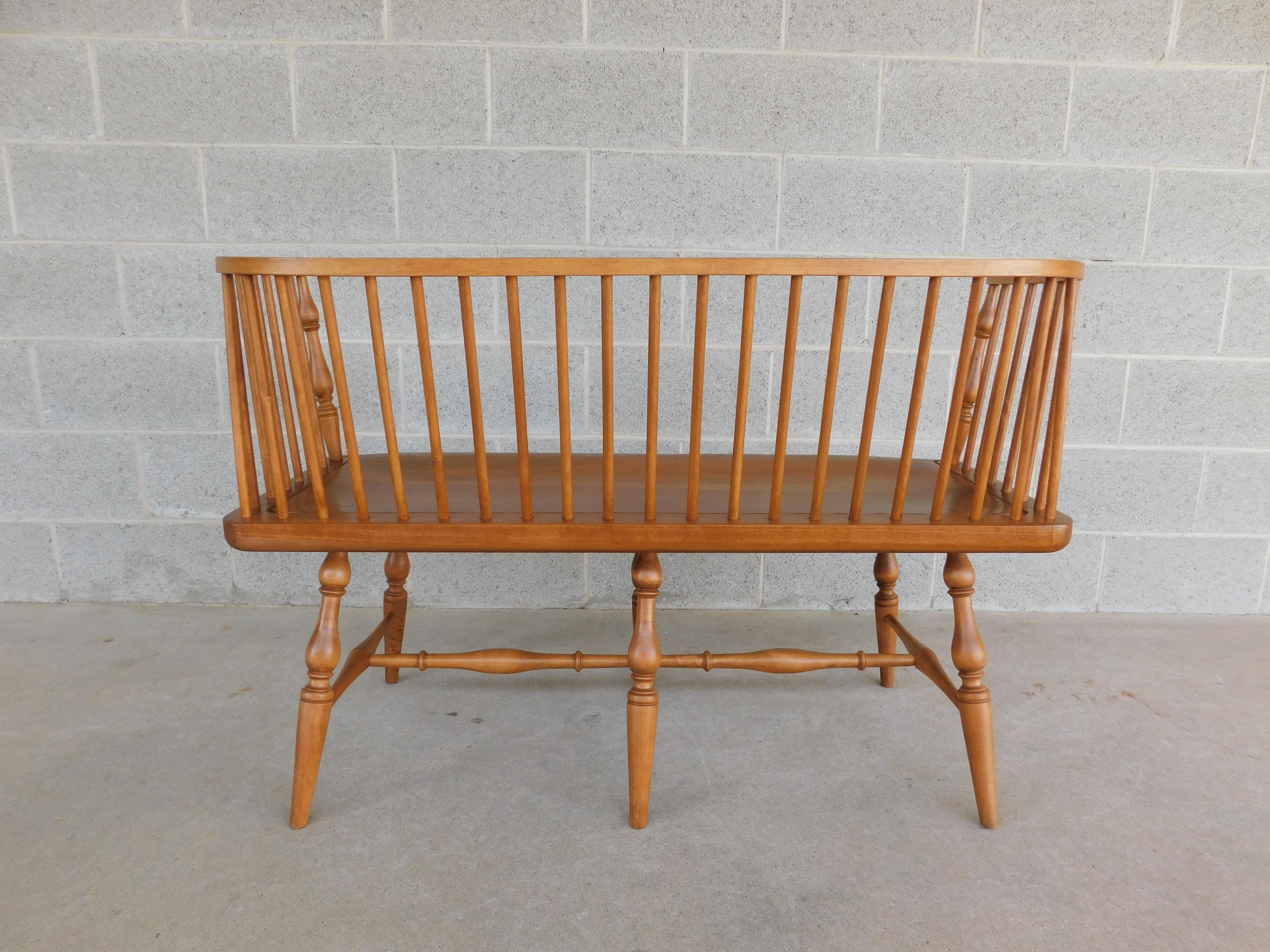 Custom Philadelphia Style Low-Back Windsor Settee For Sale at 1stDibs