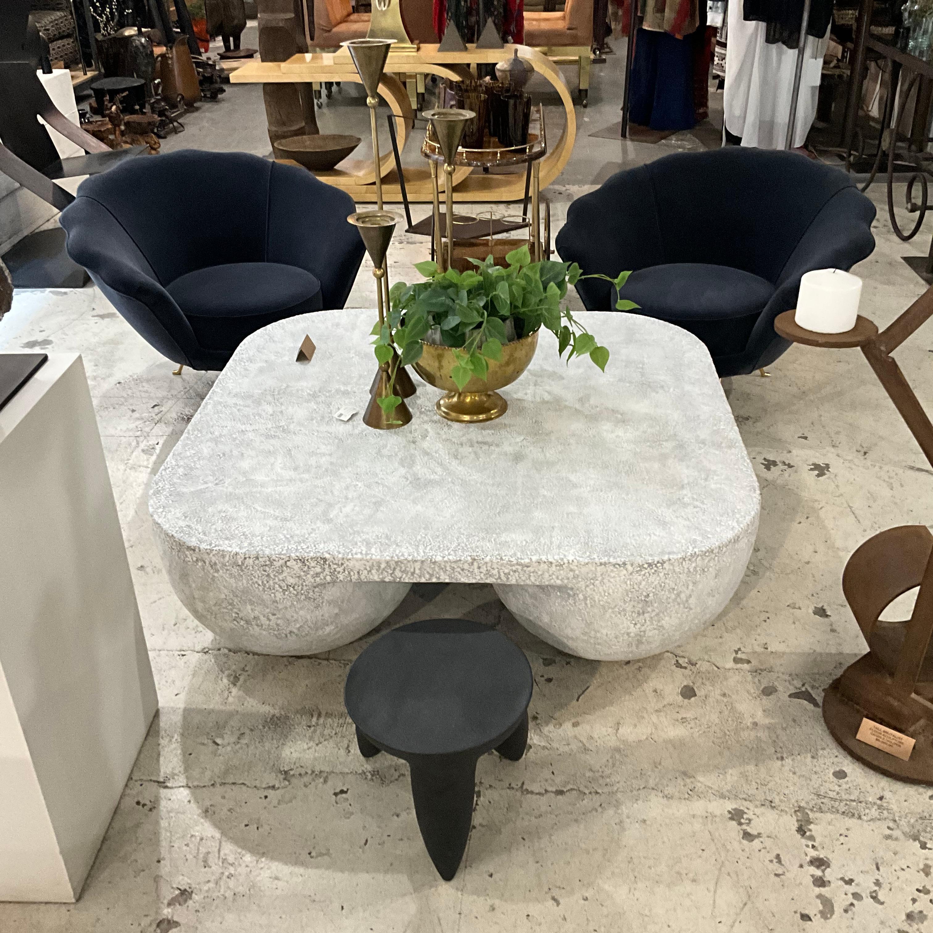 Custom Plaster Coffee Table For Sale at 1stDibs