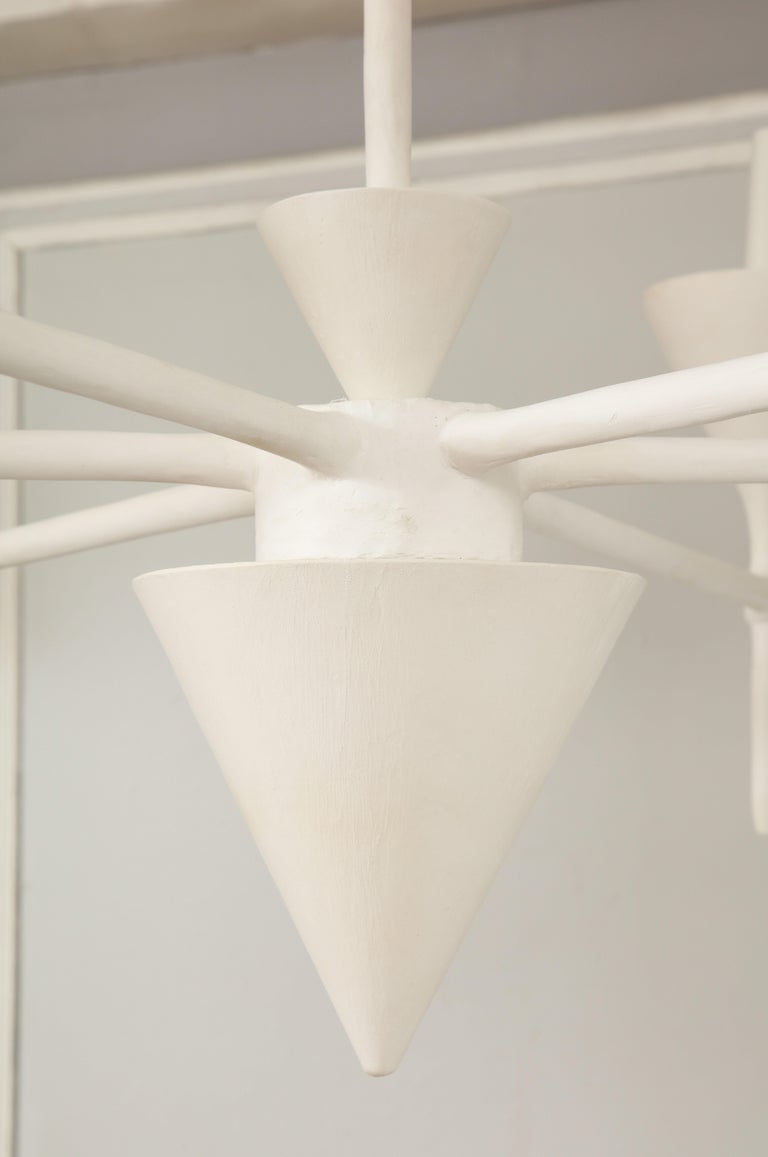 Custom Plaster Gaston Six-Arm Chandelier/ Fixture For Sale at 1stDibs