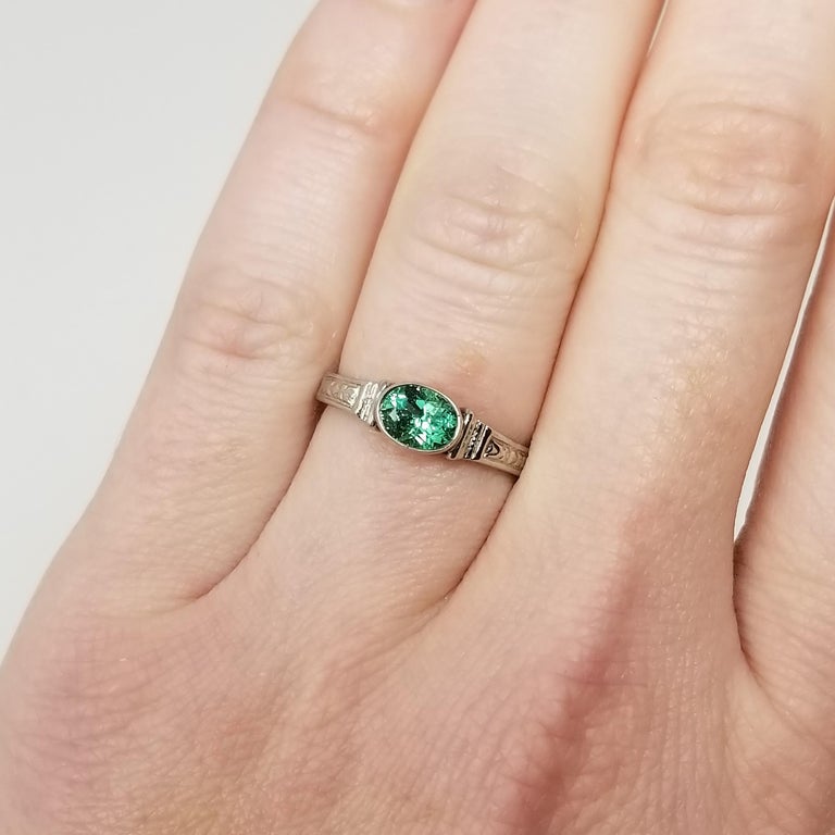 Custom Platinum Ring with Brazilian Paraiba Tourmaline at 1stDibs ...