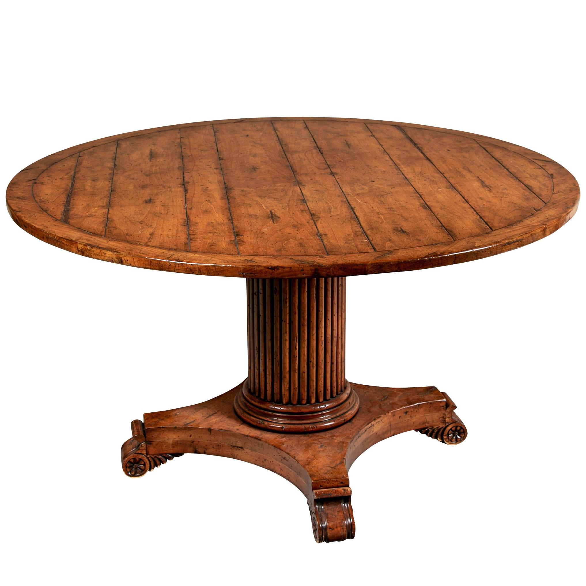 Custom Provincial Circular Dining Table at 1stDibs