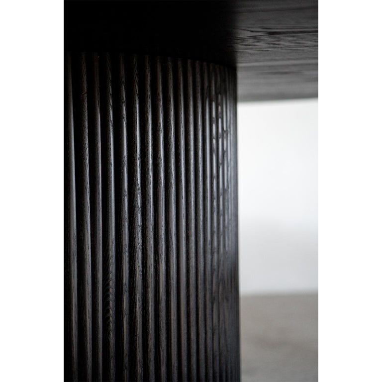 Custom Radius Meeting Table Made with a Solid Wood Top and Tambour ...