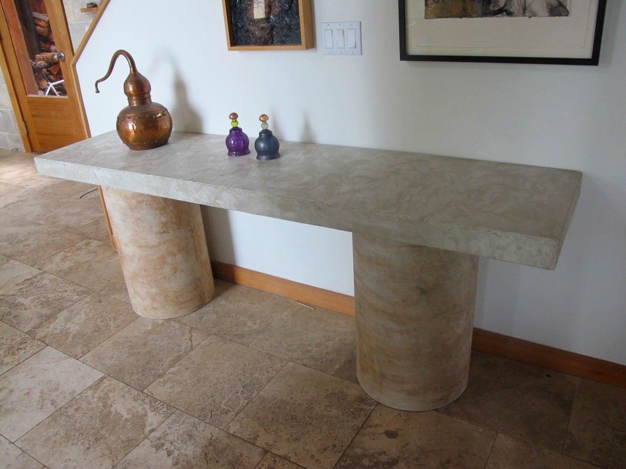 Custom Rectangular Concrete Bench or Dining, Console, Coffee Table Tops ...