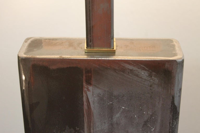 Custom Rectangular Steel Table Lamp, Medium Version For Sale at 1stDibs
