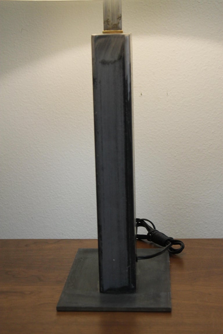 Custom Rectangular Steel Table Lamp, Medium Version For Sale at 1stDibs