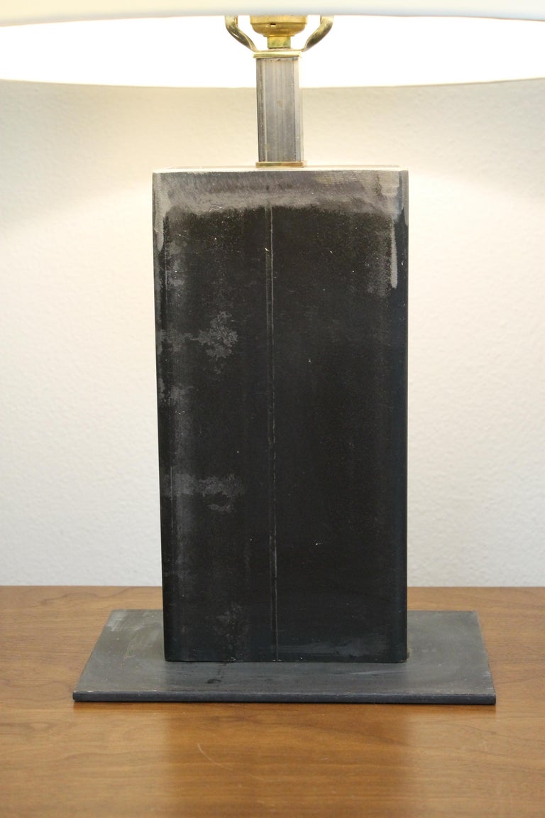 Custom Rectangular Steel Table Lamp, Small Version at 1stDibs