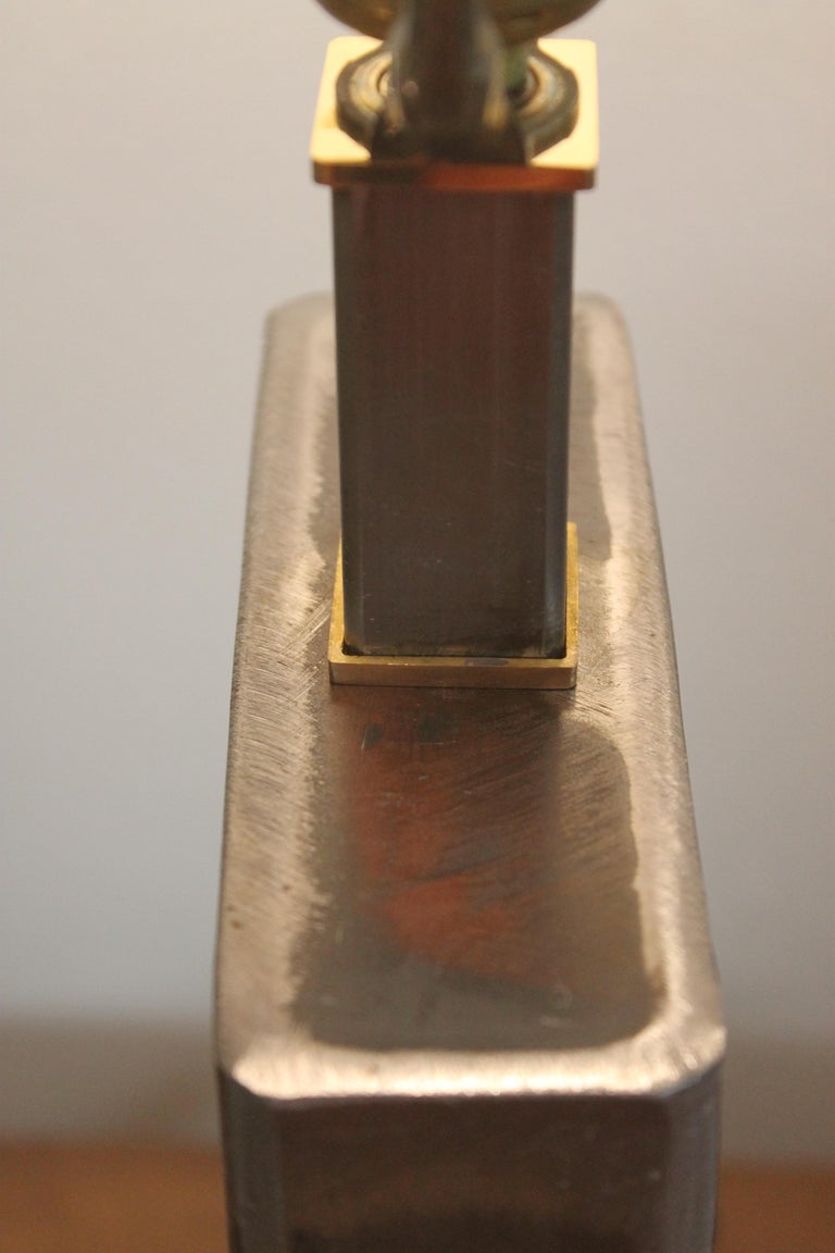 Custom Rectangular Steel Table Lamp, Small Version at 1stDibs