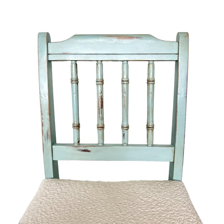 Custom Refinished Vintage Dixie Faux Bamboo Vanity Chair For Sale at ...