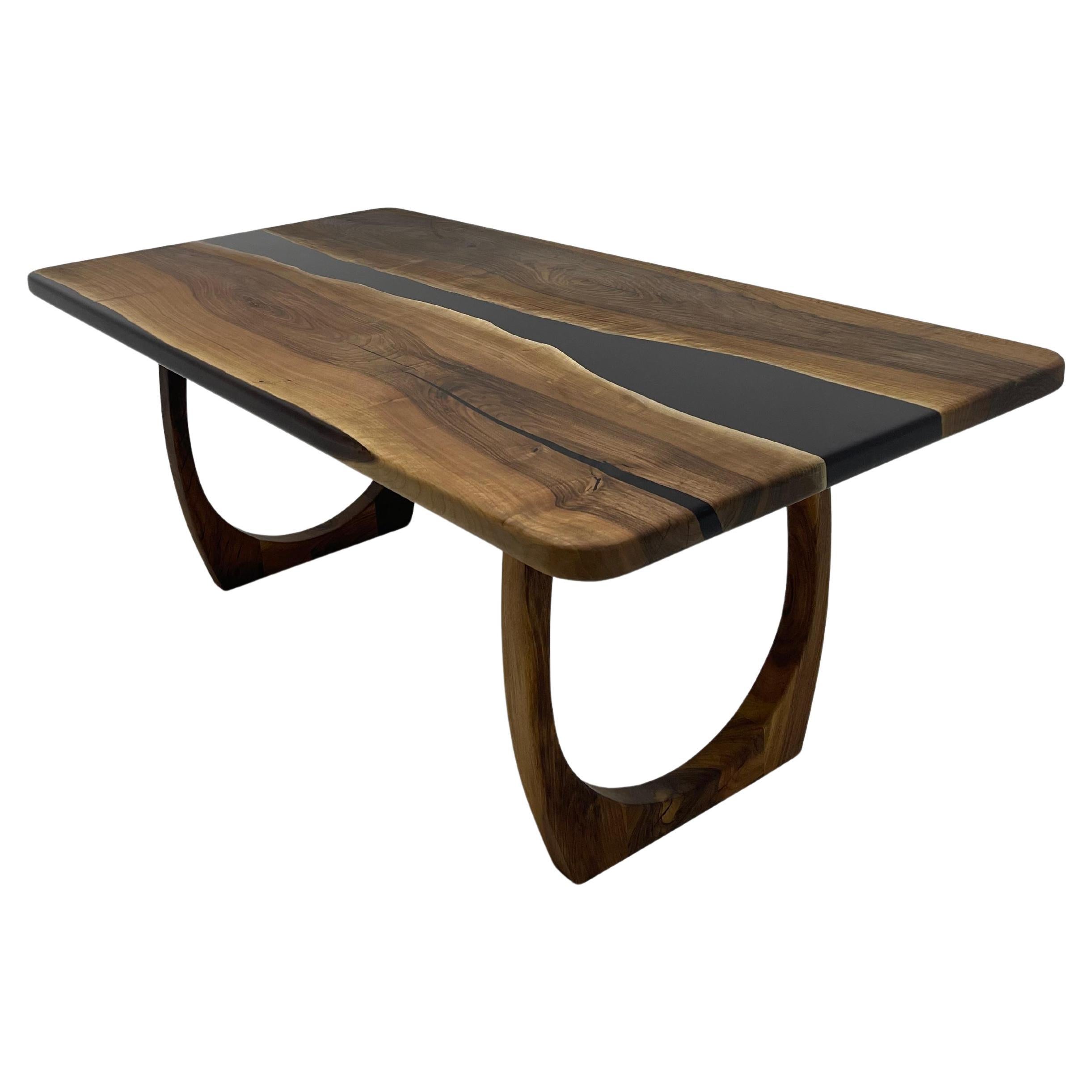 Olive Wood Live Edge Resin Table - Dining Custom Table - Kitchen Table ...
