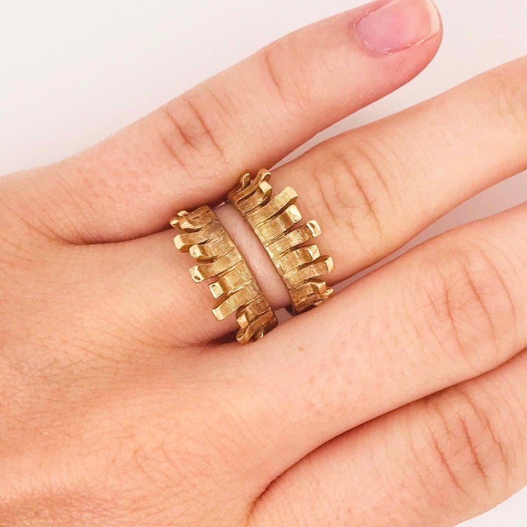 Custom Ring Enhancer 14 Karat Gold Organic, Ring Guard with Custom ...