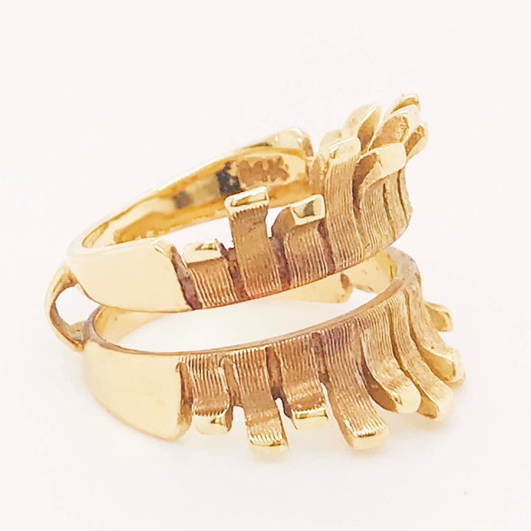 Custom Ring Enhancer 14 Karat Gold Organic, Ring Guard with Custom ...