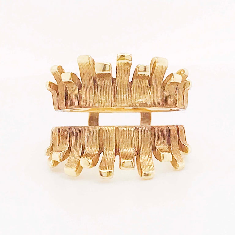 Custom Ring Enhancer 14 Karat Gold Organic, Ring Guard with Custom ...