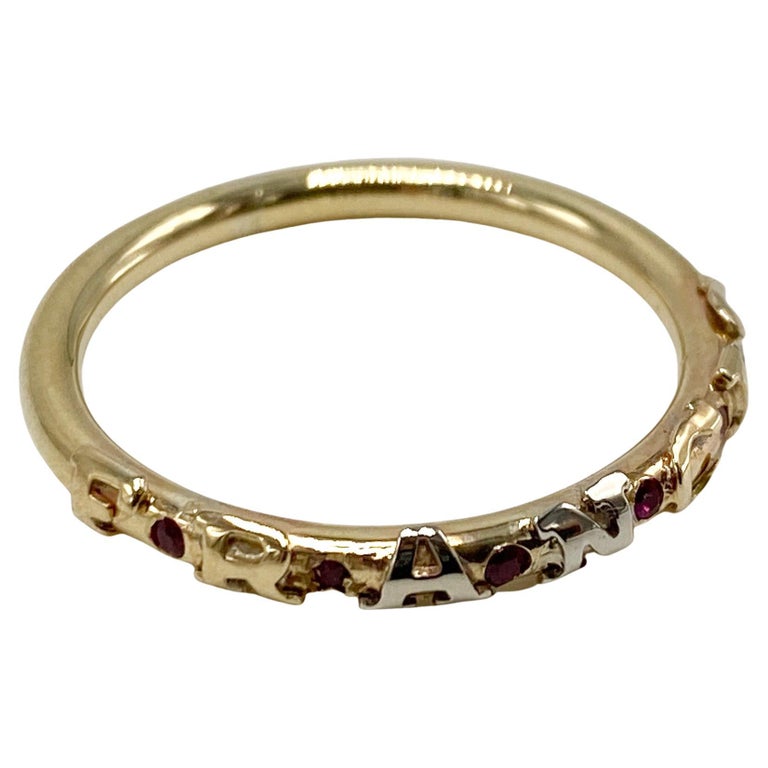 Custom Ring Personalized Name Children Family Member Name Ring Gold ...