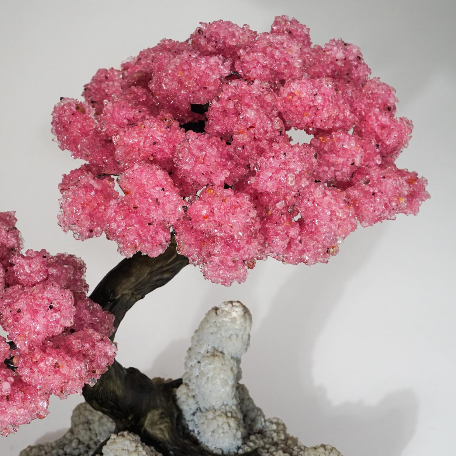 Rose Quartz Clustered Gemstone Tree on Stalactite Matrix For Sale at ...