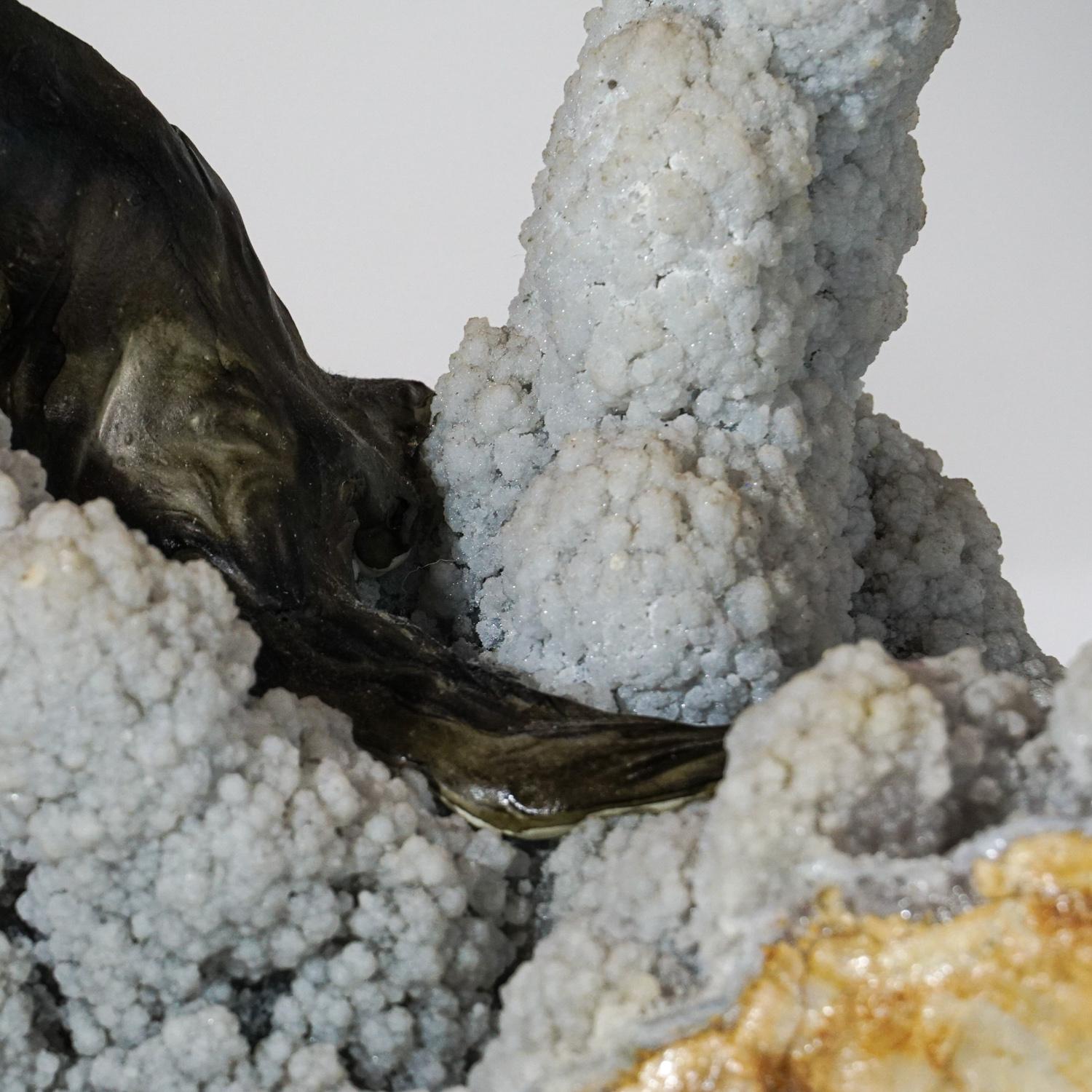 Rose Quartz Clustered Gemstone Tree on Stalactite Matrix For Sale at ...