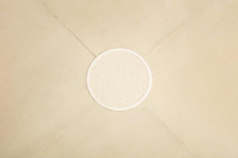 Round Parchment Table with Genuine Shagreen and Bone Trim For Sale at ...