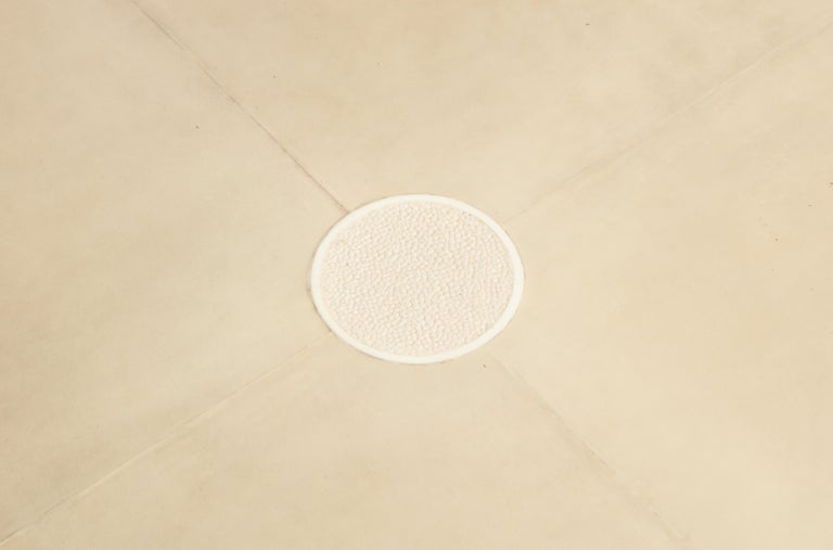 Round Parchment Table with Genuine Shagreen and Bone Trim For Sale at ...
