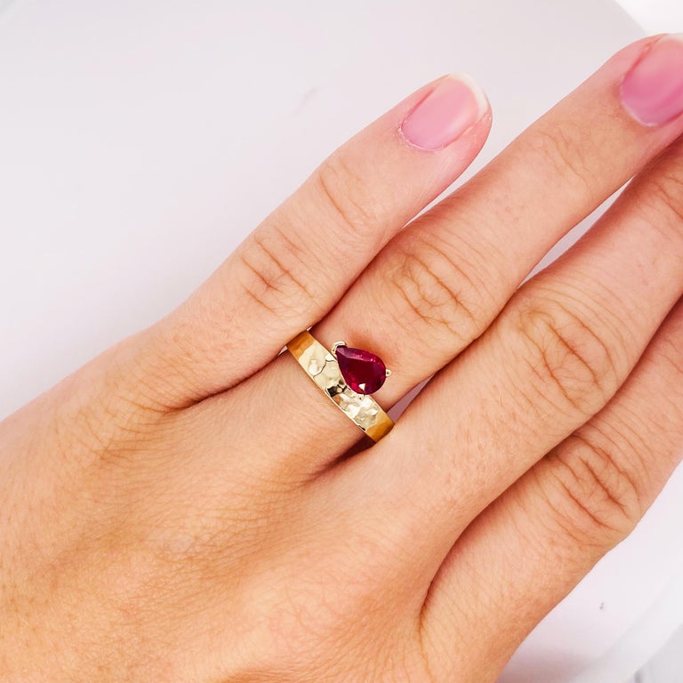 Custom Ruby Ring, Mary Rupert Design w 1.00 carat Marquise Ruby set ...