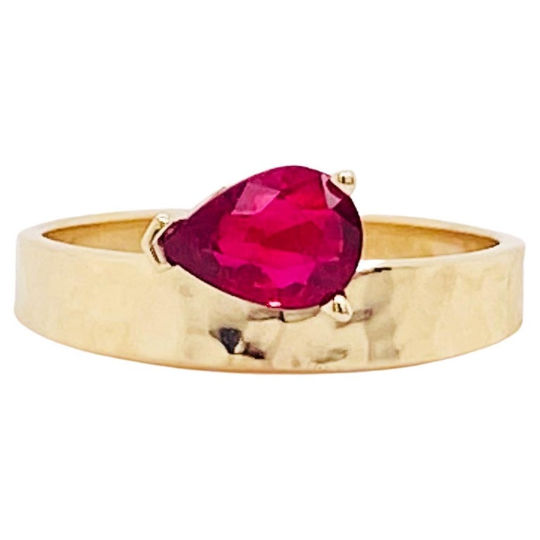Custom Ruby Ring, Mary Rupert Design w 1.00 carat Marquise Ruby set ...