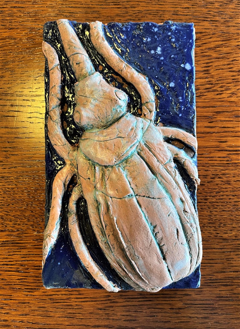 Custom Scarab Wall Tiles: Artist-Crafted and Hand Glazed Ceramic - Set ...