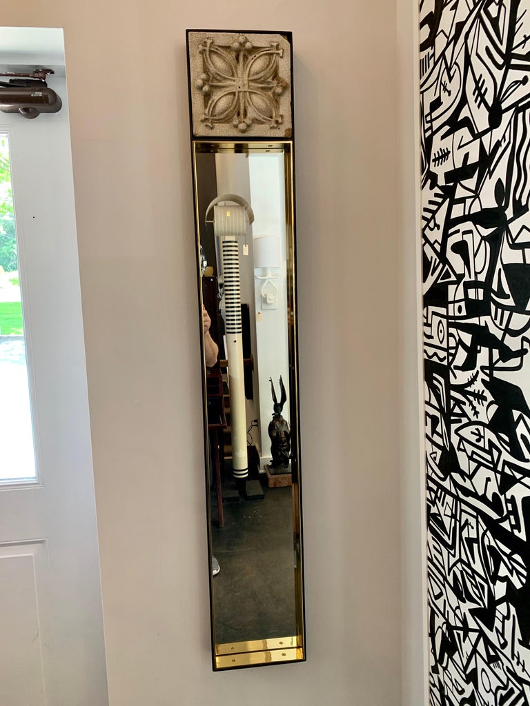 Custom Shadow Box Mirrors with 19th Century Italian Majolica Tiles, 6 ...