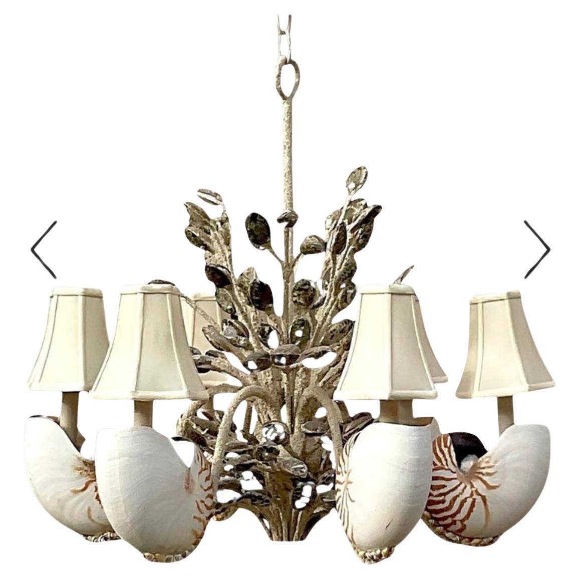 Custom Shell Chandelier at 1stDibs