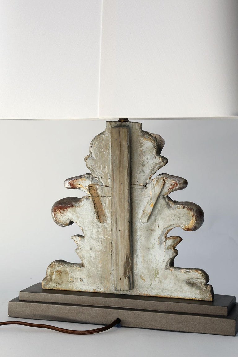 Custom Silvered Table Lamp at 1stDibs
