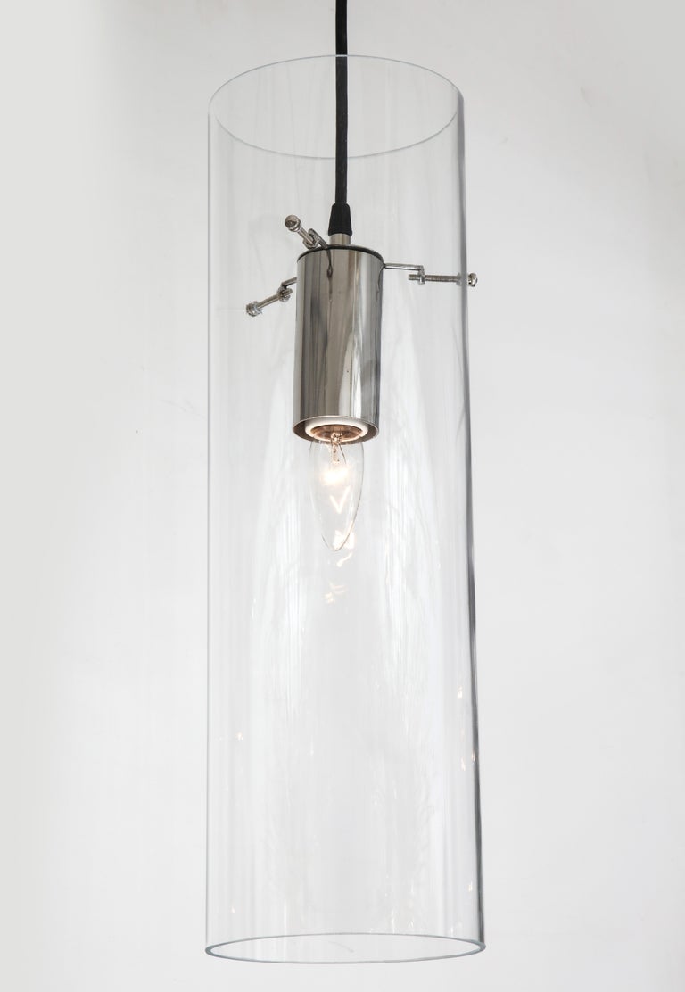 Single Tubular Acrylic Pendant Light For Sale at 1stDibs