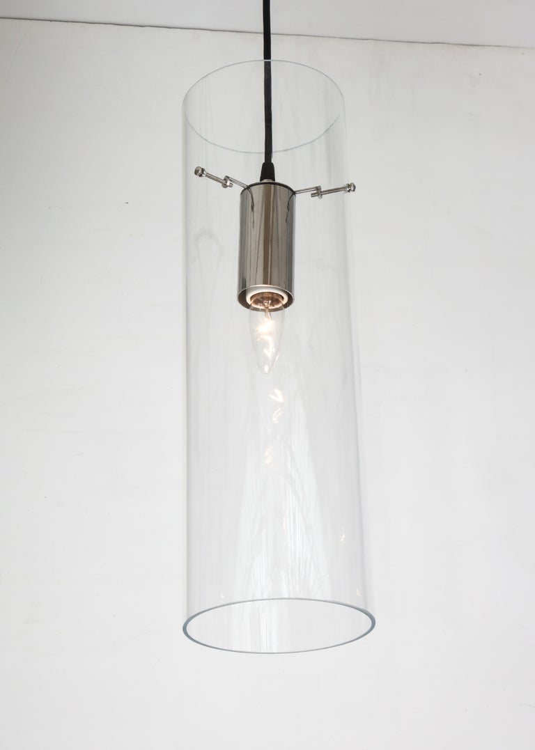 Single Tubular Acrylic Pendant Light For Sale at 1stDibs