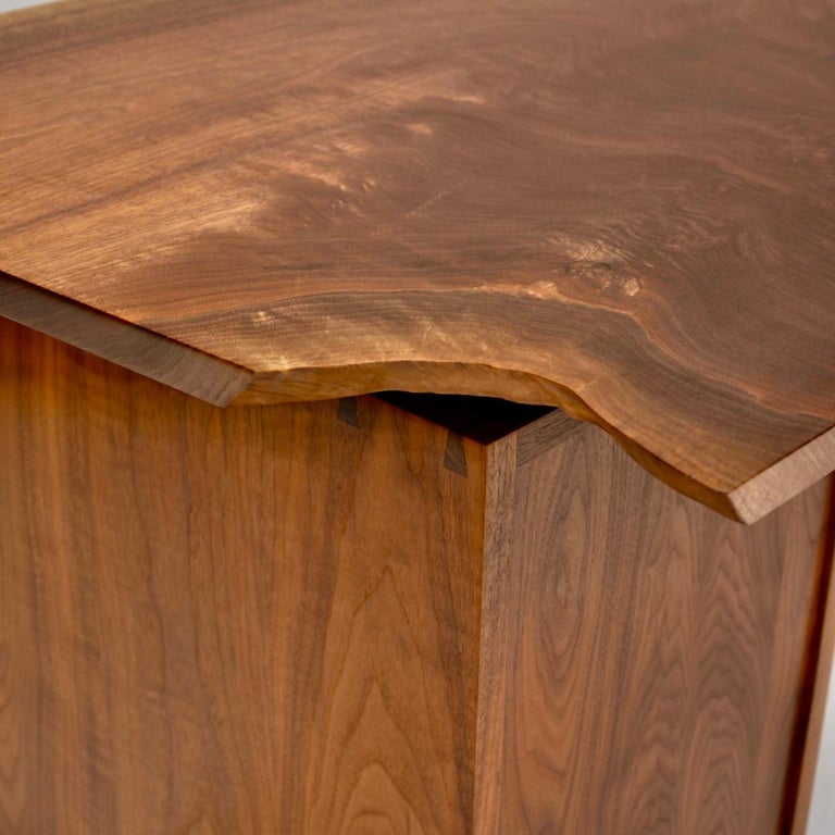 Nakashima Style Solid Walnut Live Edge Desk at 1stDibs