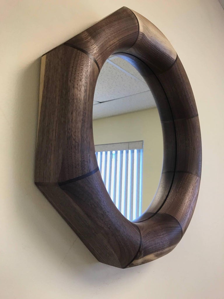Custom Solid Walnut Mirror For Sale at 1stDibs