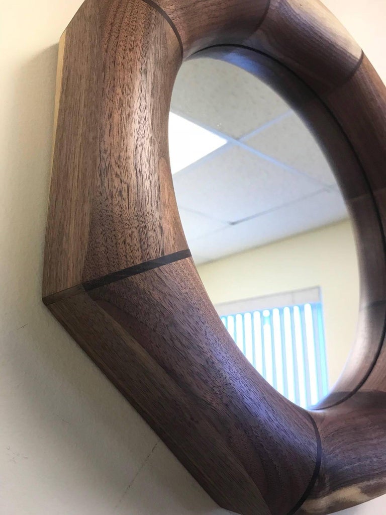 Custom Solid Walnut Mirror For Sale at 1stDibs