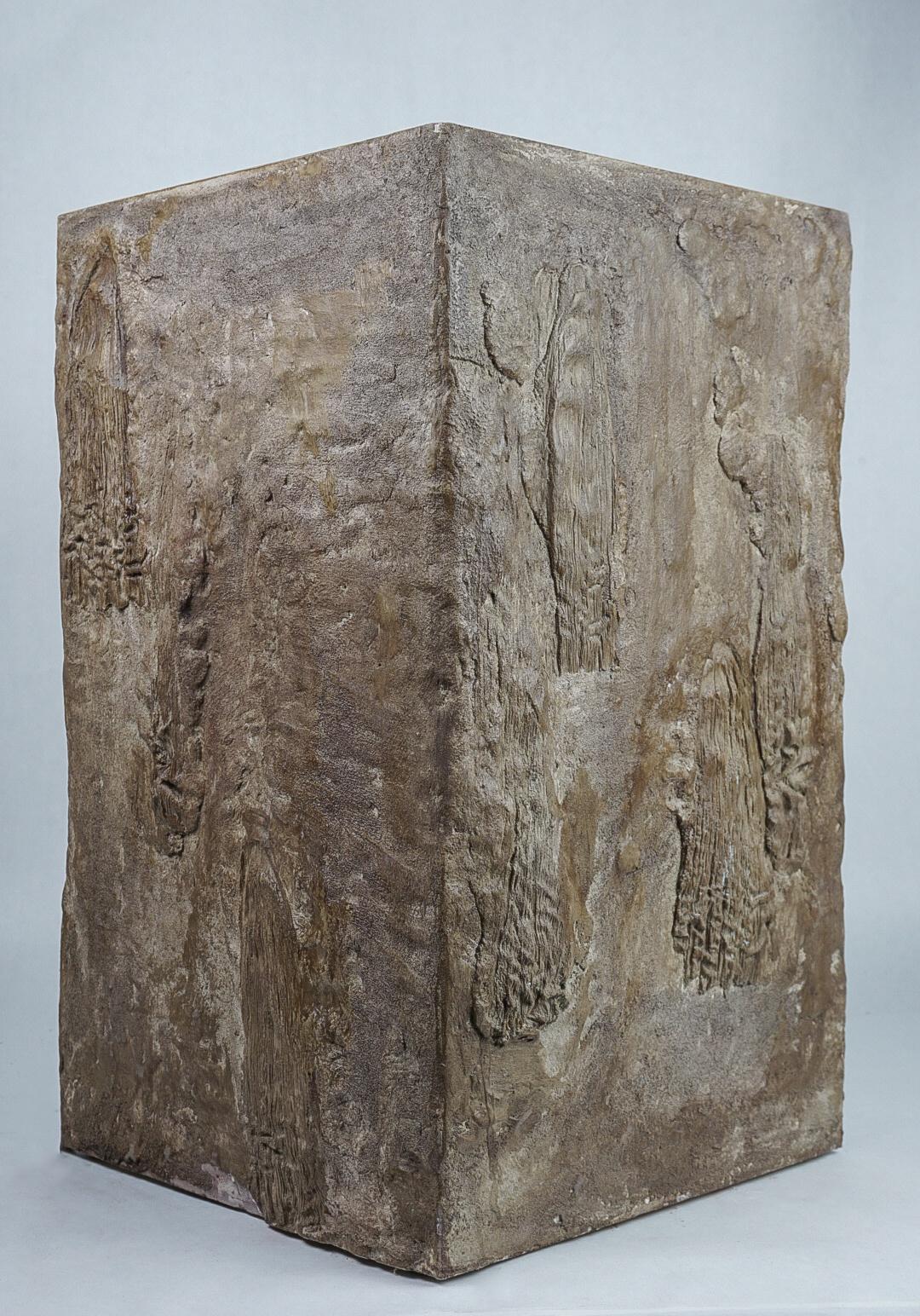 Custom Square End and Side Tables with Leaf Impressions For Sale at 1stDibs