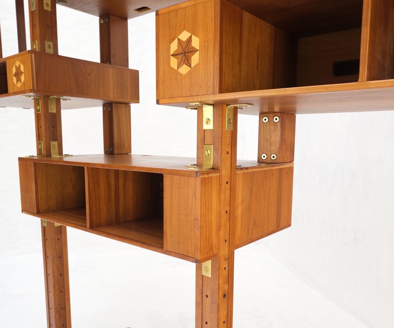 Custom Stereo Equipment Etagere Shelf W/ Sophisticated Concealed Chaise ...