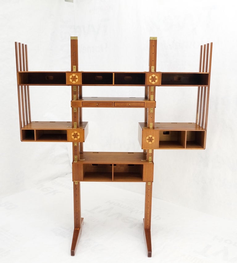 Custom Stereo Equipment Etagere Shelf W/ Sophisticated Concealed Chaise ...