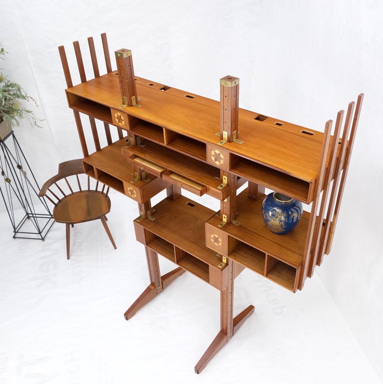 Custom Stereo Equipment Etagere Shelf W/ Sophisticated Concealed Chaise ...