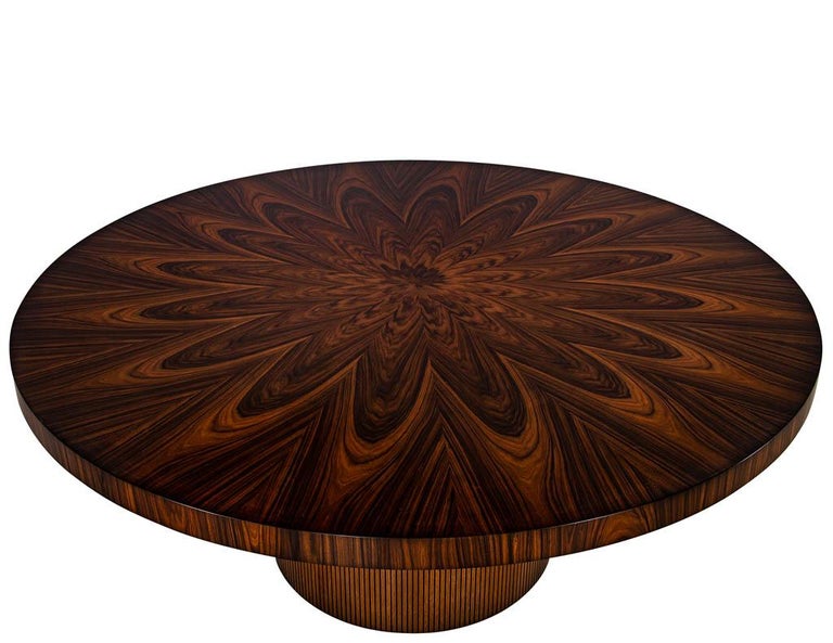 Custom Sunburst Modern Round Dining Table by Carrocel For Sale at ...