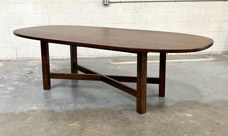 Custom Super Ellipse Dining Table made from White Oak For Sale at 1stDibs