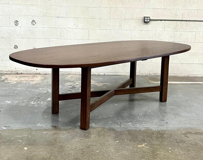 Custom Super Ellipse Dining Table made from White Oak For Sale at 1stDibs