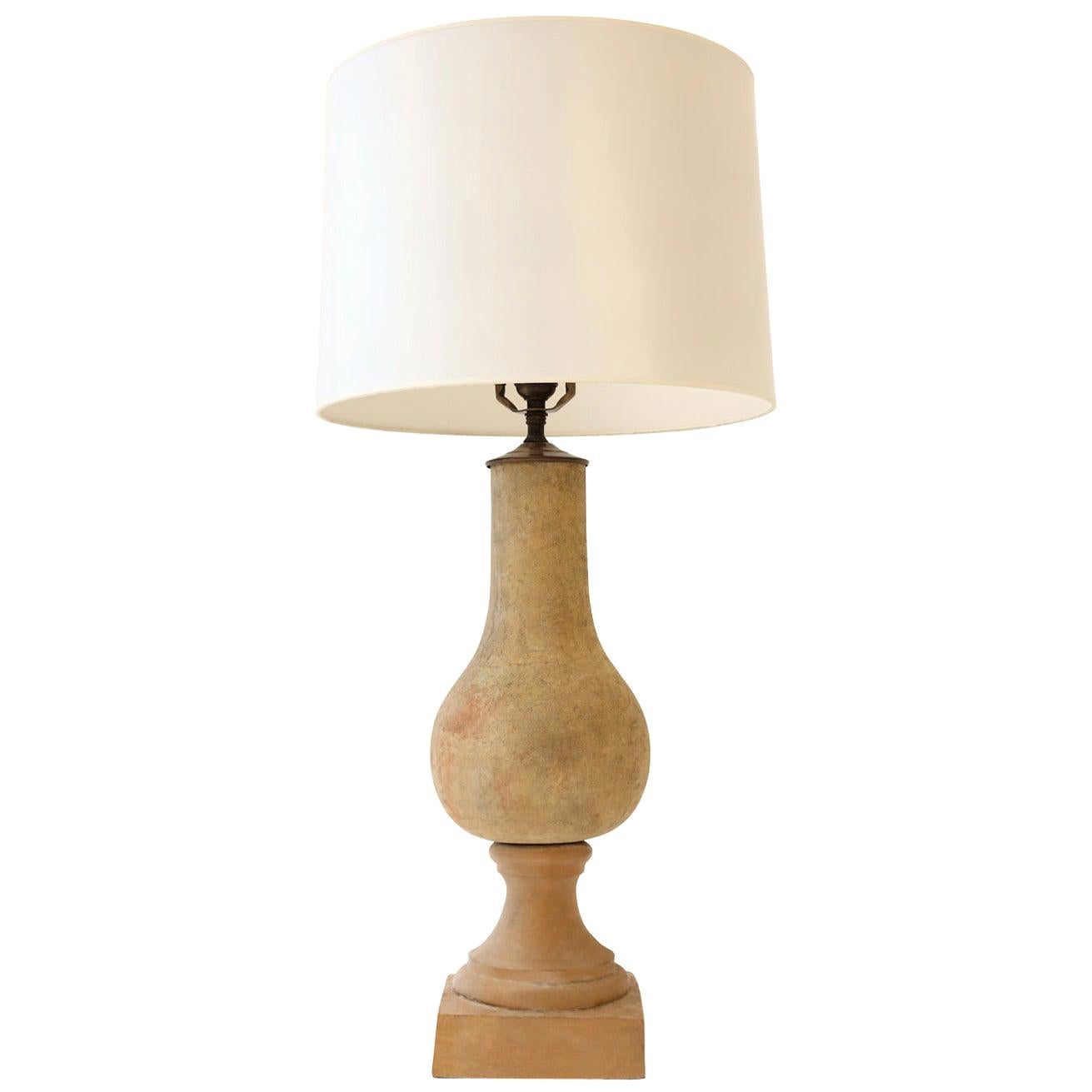 Terracotta Pottery Lamp at 1stdibs