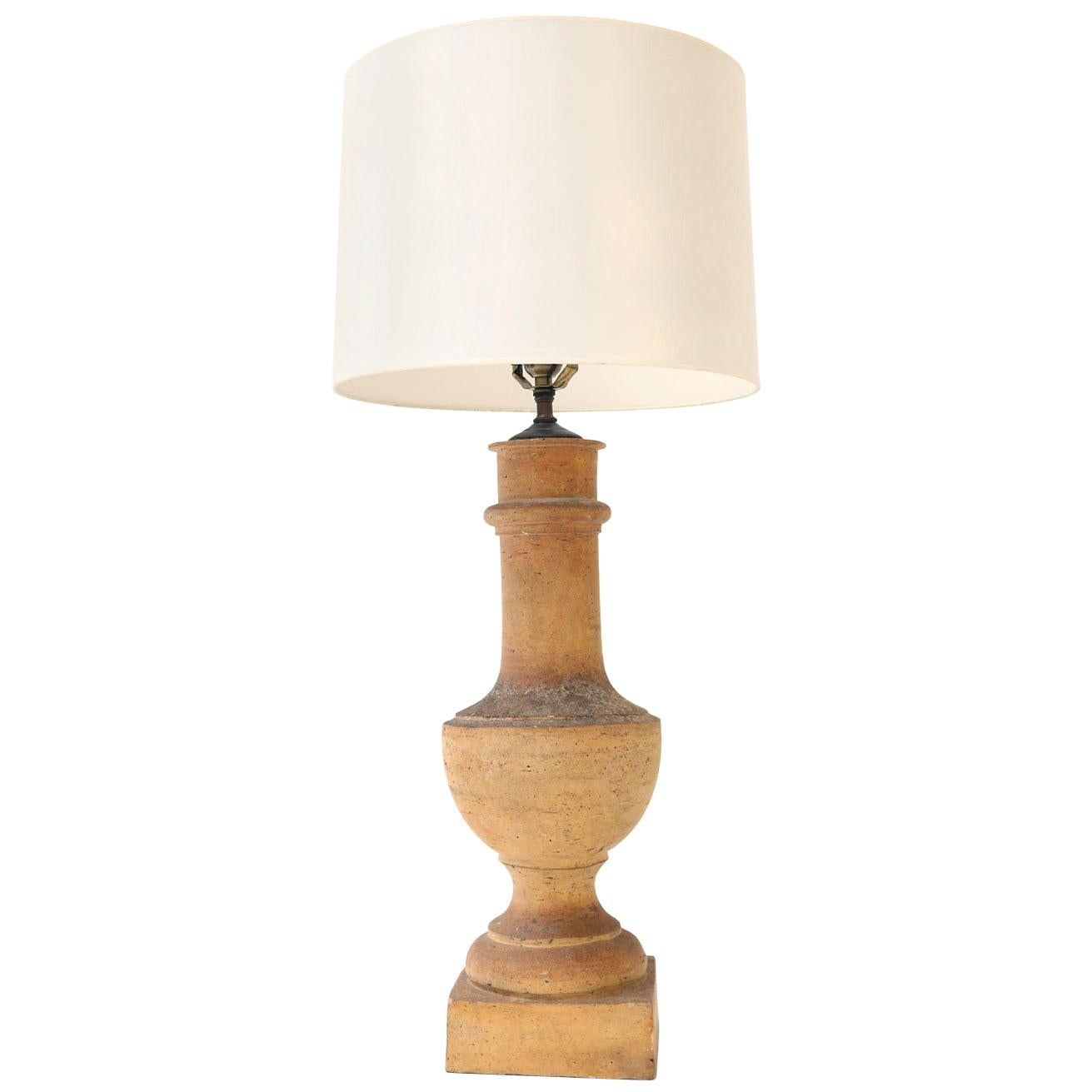 Terracotta Pottery Lamp at 1stdibs